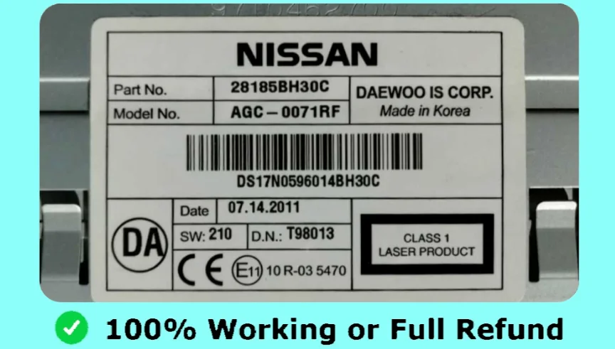 Para Nissan código de Radio Daewoo Micra nota Qashqai Almera Juke ...