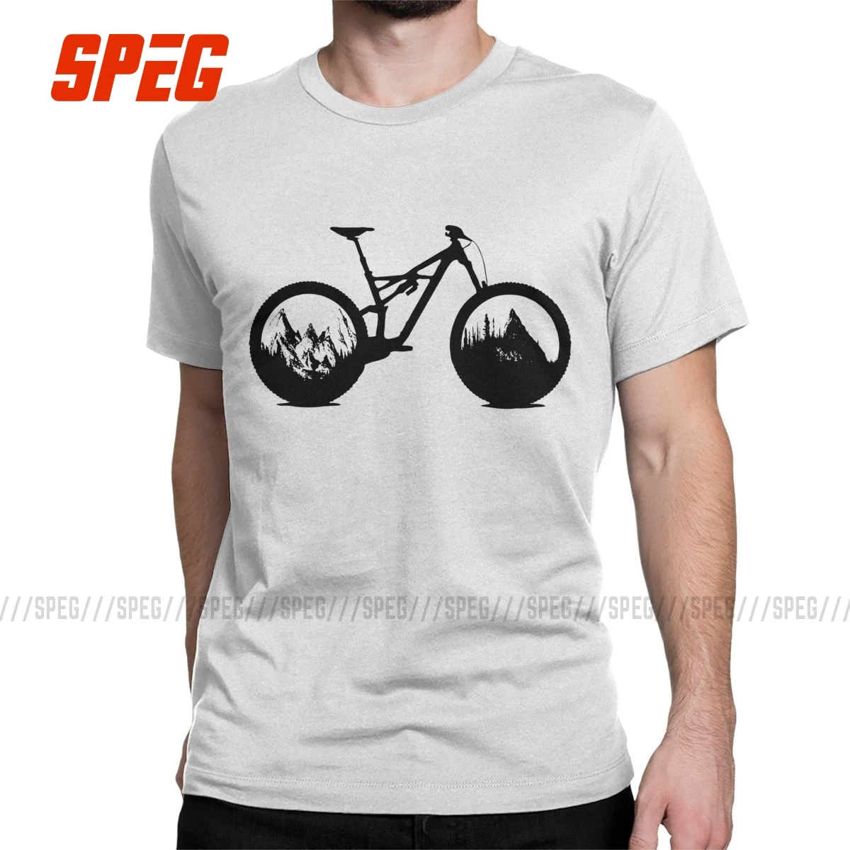 Cycling MTB Mountain Bike Men T Shirt Enduro Biking Vintage Tee Shirt ...