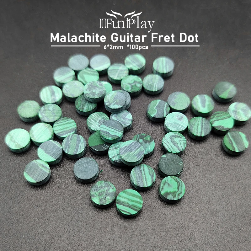 100pcs 6*2mm Malachite Green Inlay Dots Marker Decals Freboard for any ...