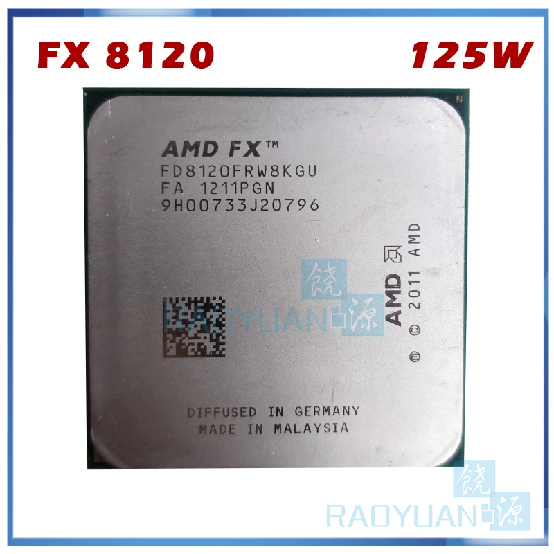AMD FX serisi FX 8120 FX 8120 3.1 GHz sekiz çekirdekli CPU işlemci 125W ...