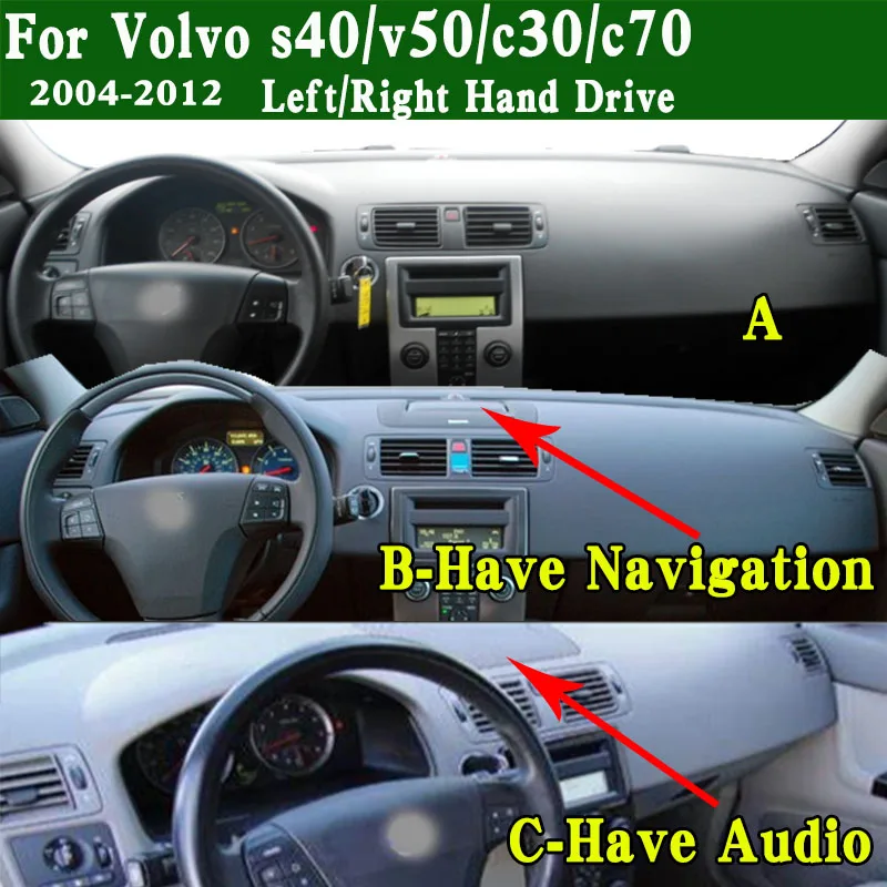 For-Volvo-S40-V50-C30-C70-II-Mk2-T5-D4-D3-2004-2012-Dashmat-Dashboard ...
