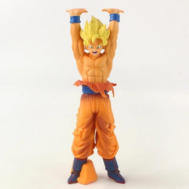 24cm Dragon Ball Z DBZ Anime Super Saiyan Son Goku Raise Hands up to ...