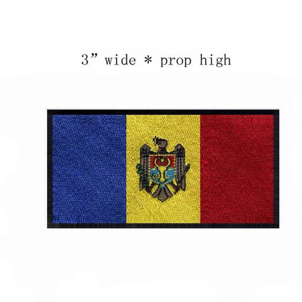 Embroidery Flag Patches Logos Of Moldova Iron On 3" Wide /Bag|patch logo|flag patchembroidery ...