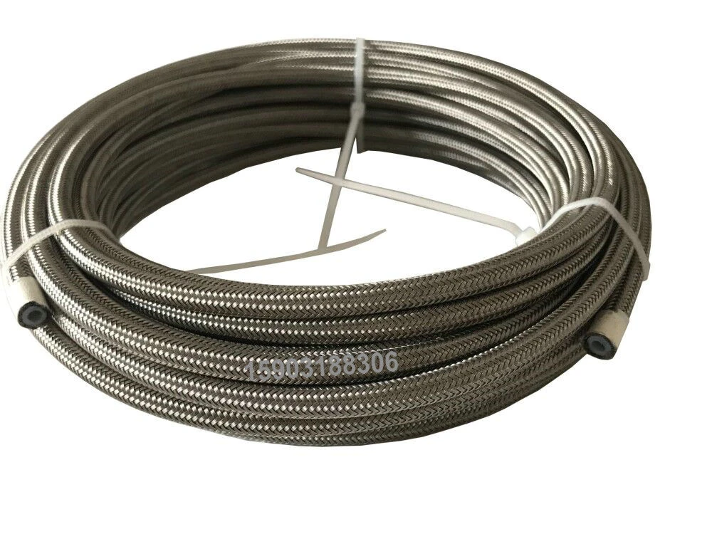 An3 3an Double Stainless Steel Braided Ptfe Lined Brake Hose Line Car ...