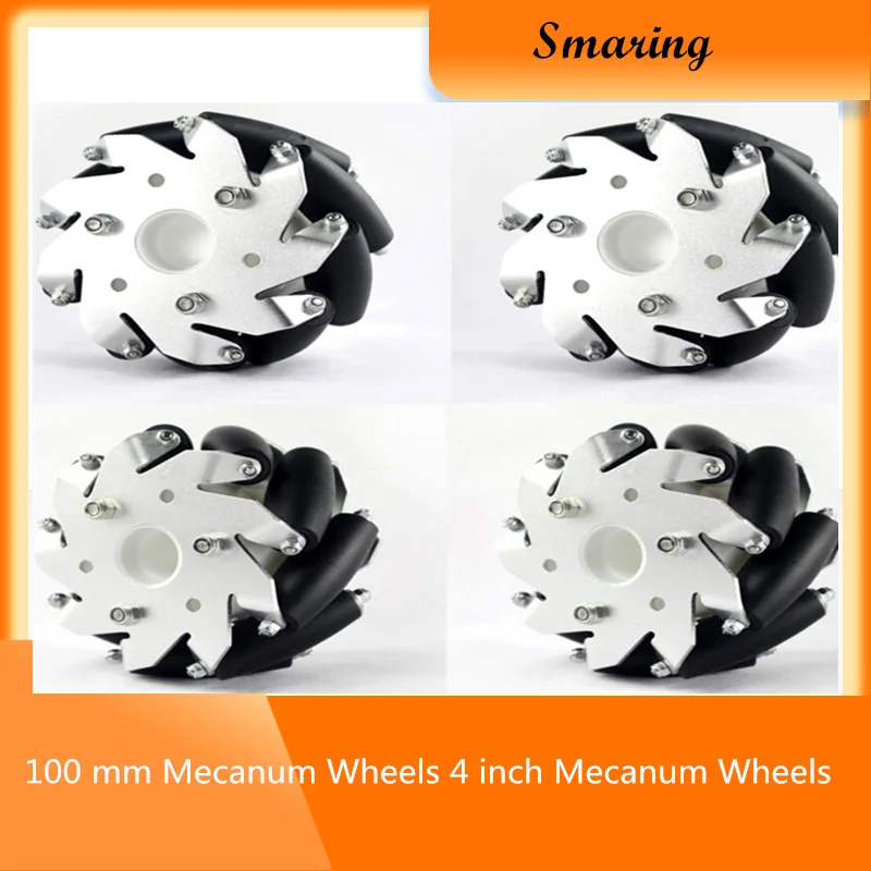 100 mm Mecanum Wheels 4 inch Mecanum Wheels Wholesale ( (2 Left, 2 ...