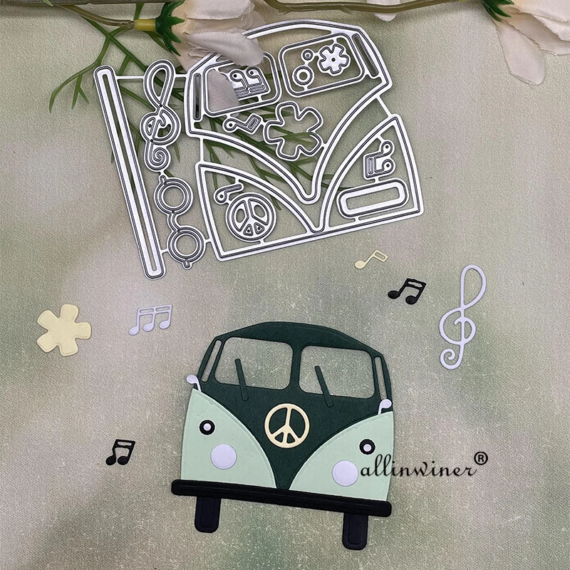 New Bus car decoration Metal Cutting Dies Stencils For DIY Scrapbooking ...