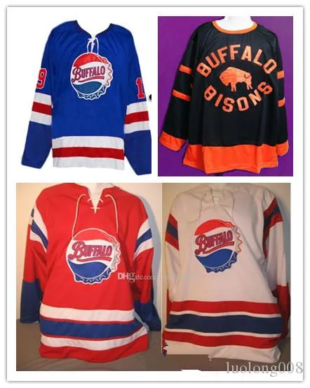 Vintage-BUFFALO-BISONS-Hockey-Jersey-Embroidery-Stitched-Customize-any ...