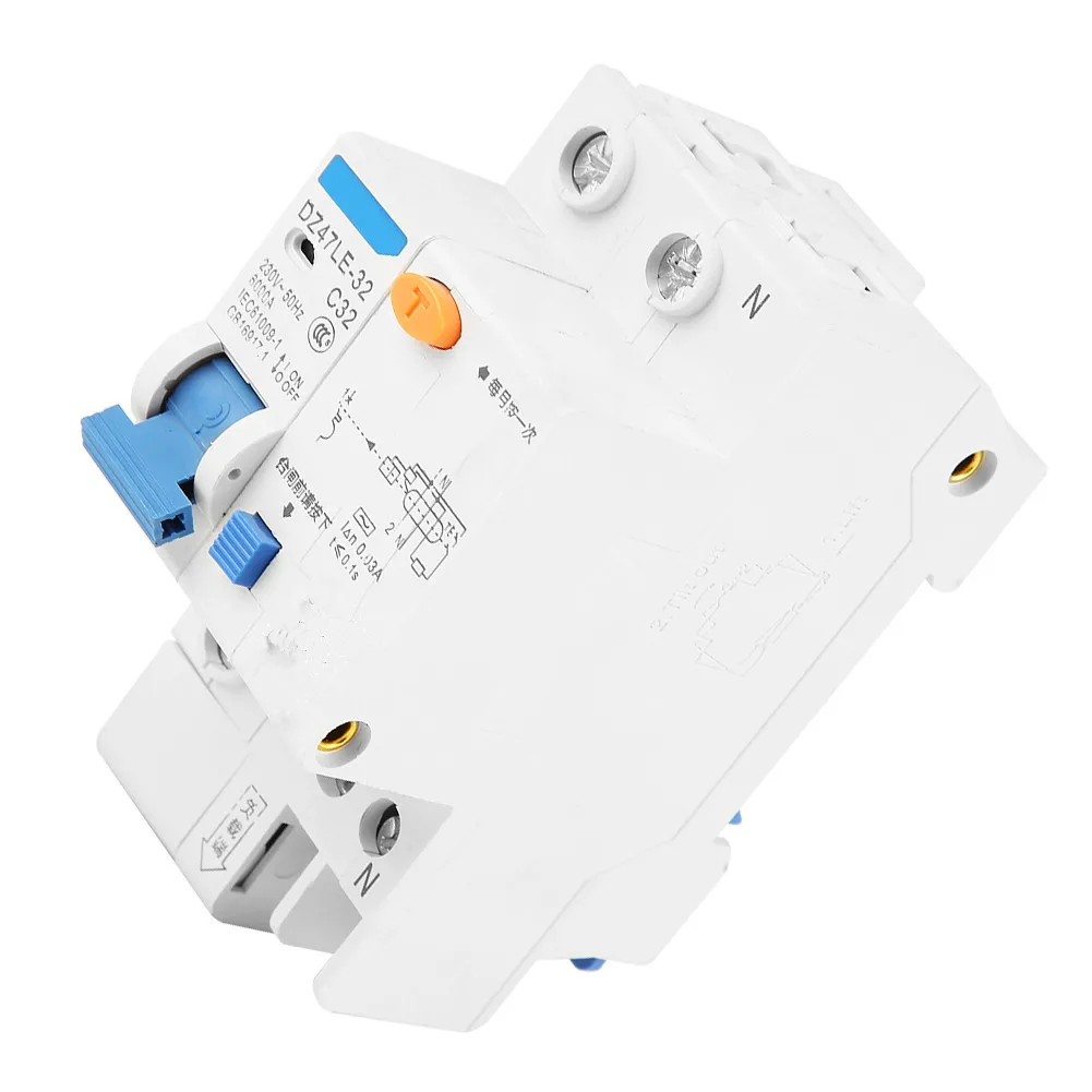 Disyuntor de corriente Residual DZ47LE 32, 1P + N, C32, RCCB, 30mA, 230V, alta calidad|Fusibles ...