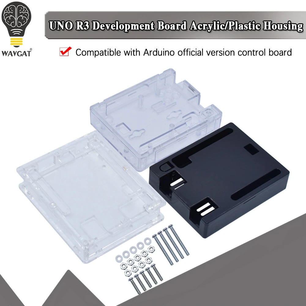 Acrylic Black Abs Plastic Case Shell Transparent Box For Arduino Uno R3 - Integrated Circuits ...