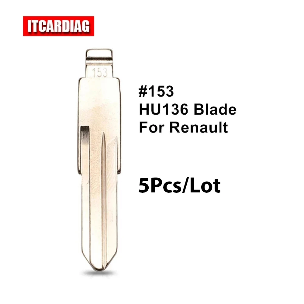 5pcs Hu136 #153 Kd Uncut Flip Remote Key Blade Vvdi Blank For Renault ...