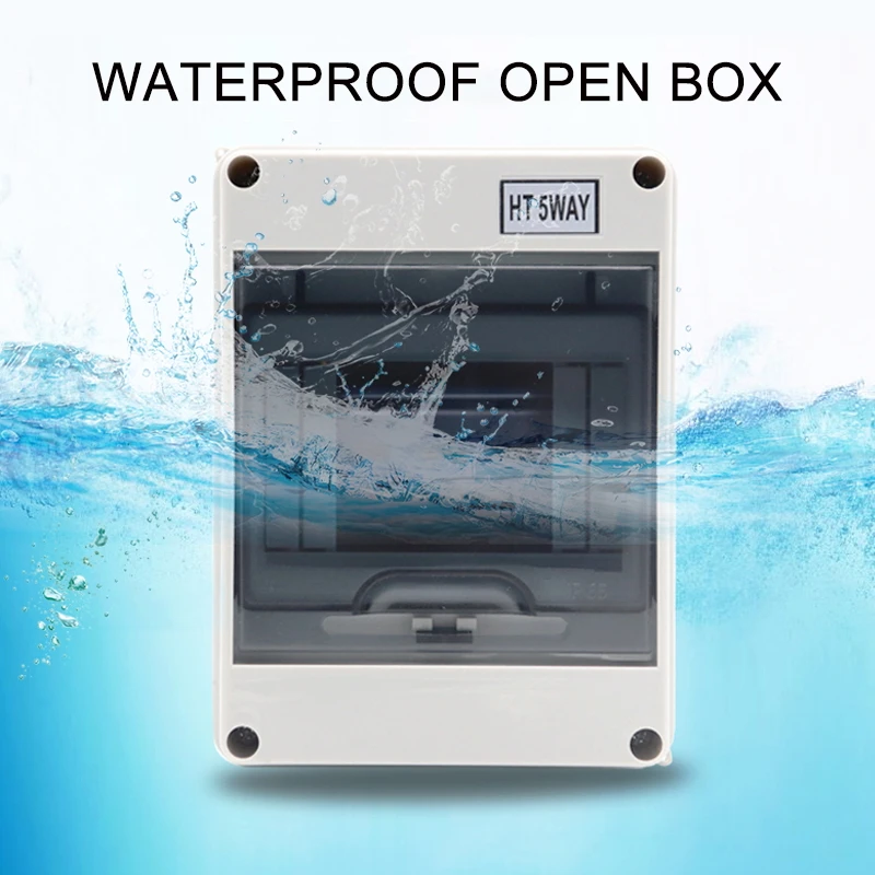 5 Way Plastic Electrical Distribution Box Waterproof MCB Box Panel ...