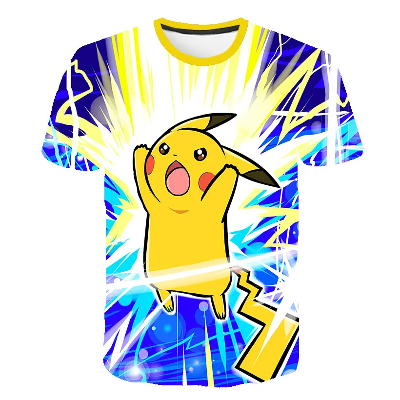 Camiseta 3d Pikachu Pokedex Personagem T Camisa Pokemon Pikachu Camisas ...
