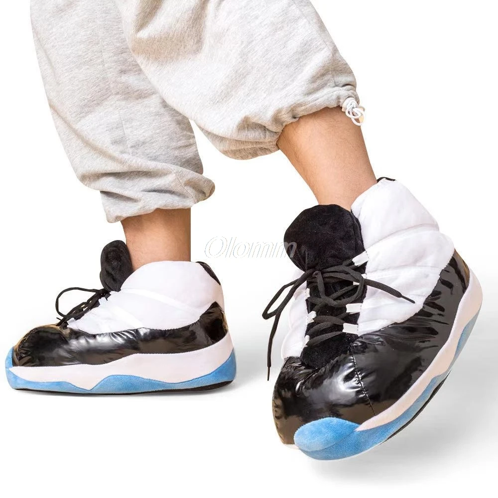 New Unisex Basketball Slippers Winter Women Cute Sneaker Home ...