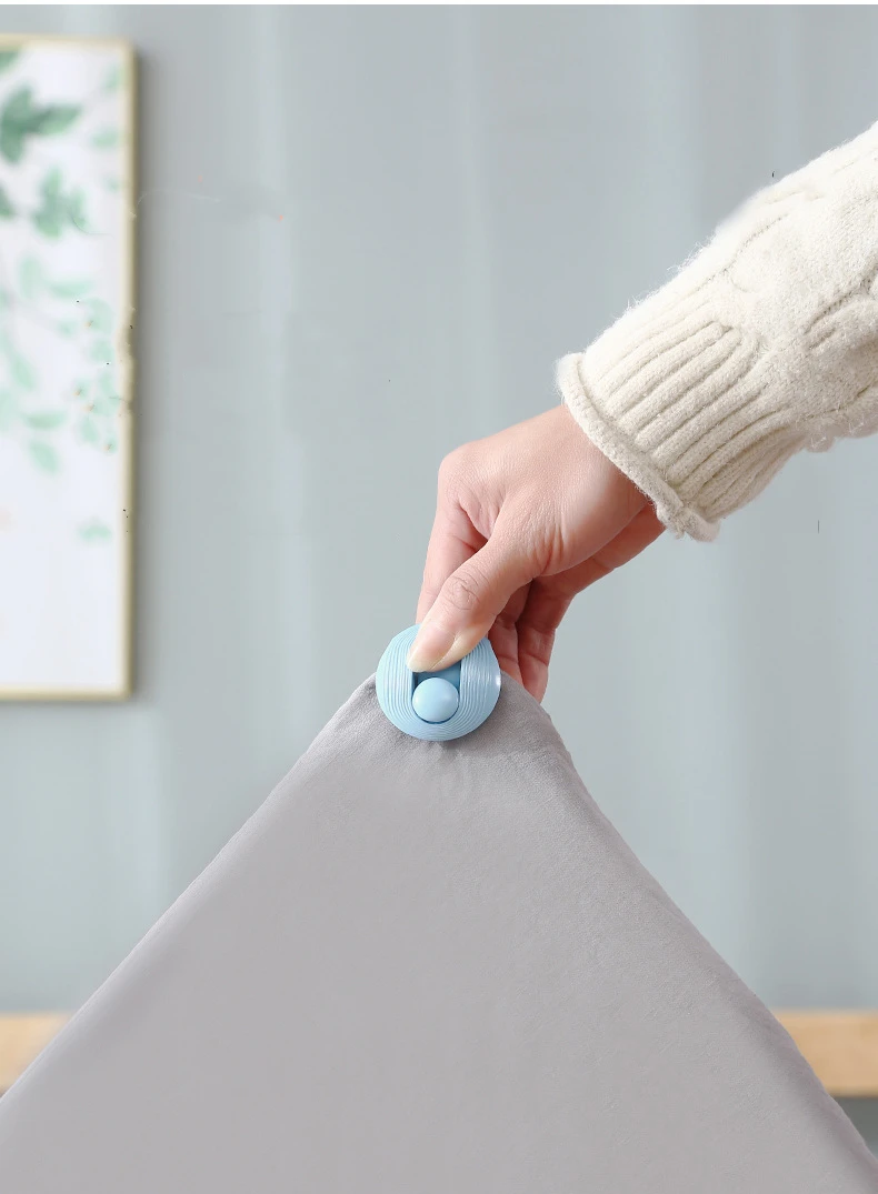 Pince à linge,Clips de fixation de couette en plastique rond ...