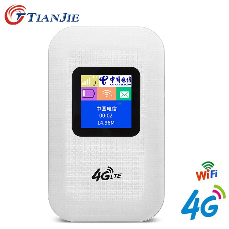 TianJie 4G LTE Wifi Router 150Mbps Mini Mobile Hotspot Portable Car ...