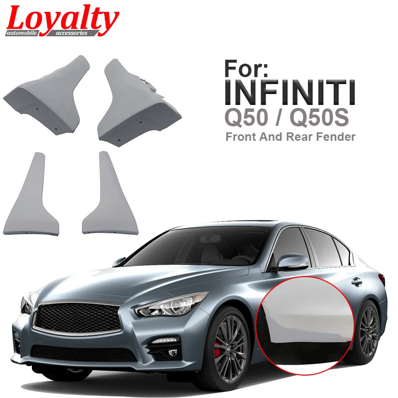 Loyalty For Infiniti Q50 Q50s 2014 2015 2016 2017 Front & Rear Mud ...