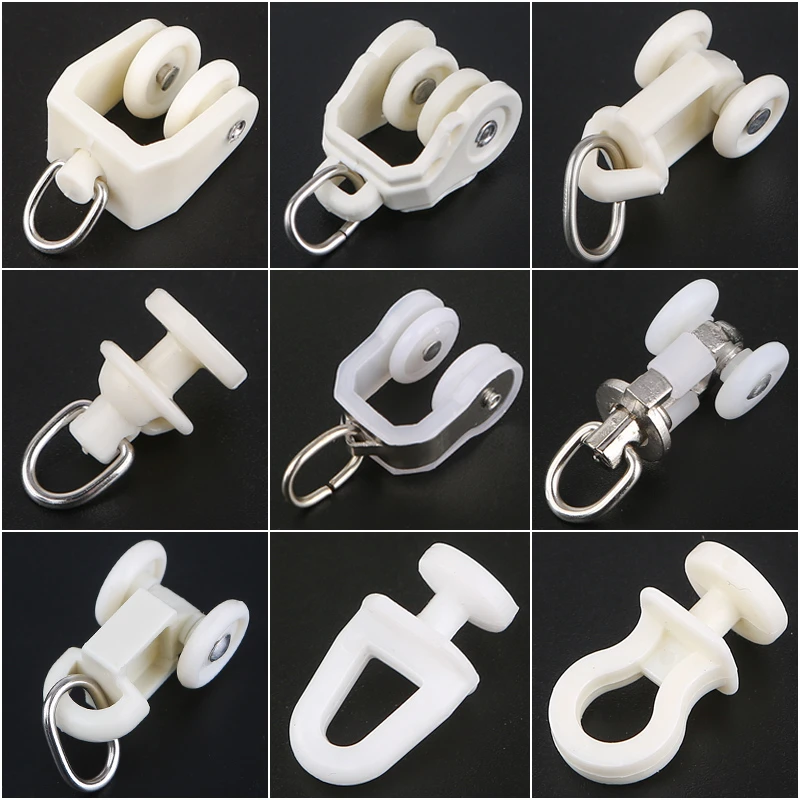 1pack Alloy Plastic Curtain Wheel Rail Straight Curved Track Rollers ...