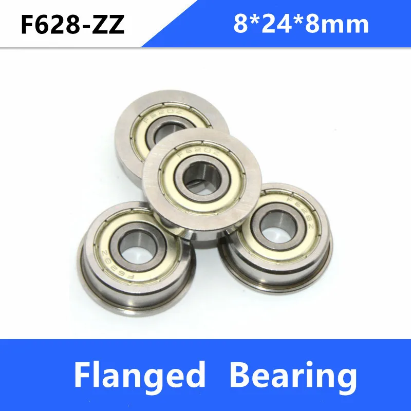500pcs-lot-F628ZZ-F628-ZZ-Z-F628Z-8x24x8mm-shielded-flange-deep-groove ...