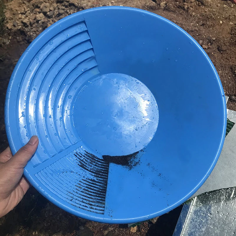 Black Plastic Gold Pan Gold Pan Panning Gold Rush Sieve Sifting Manual ...