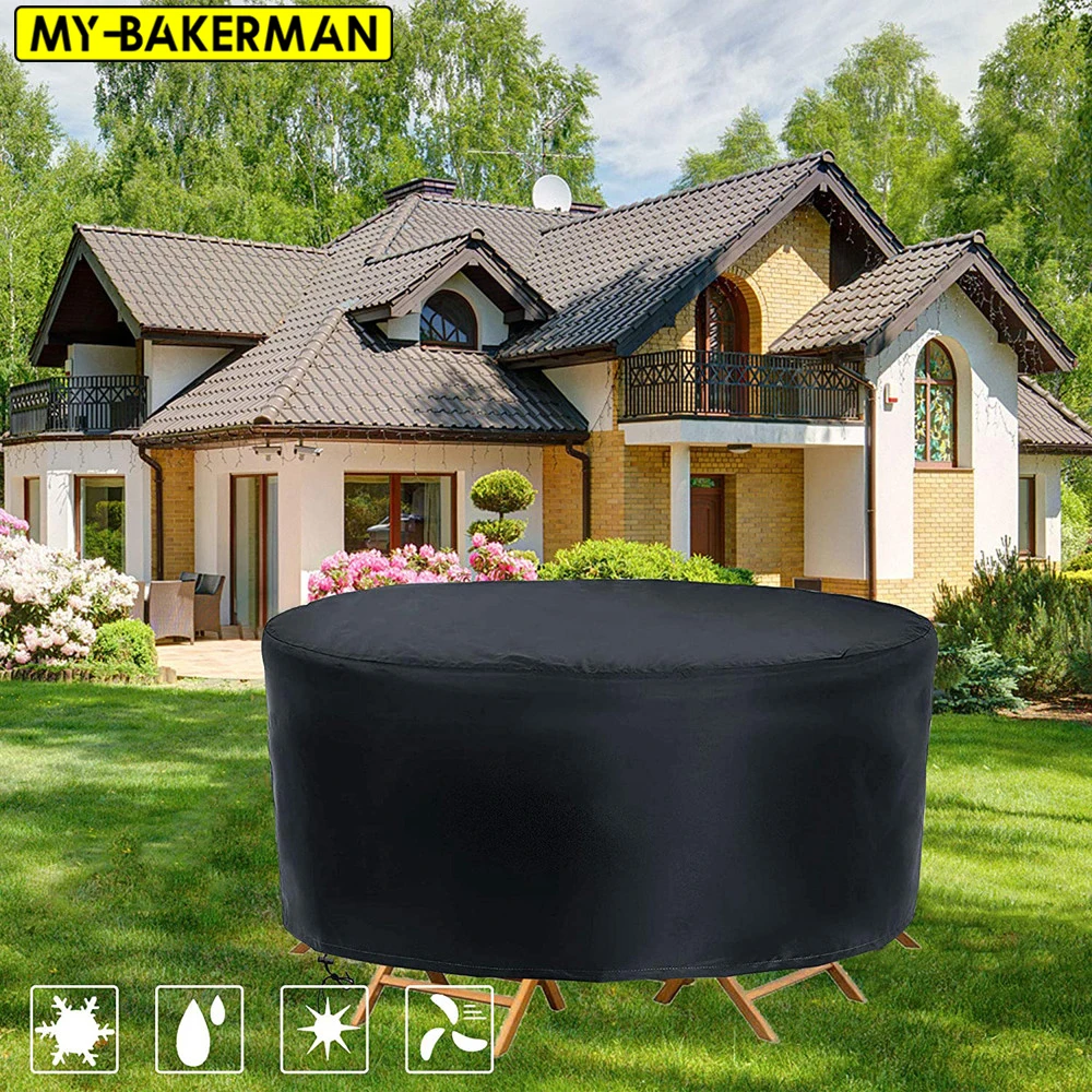 Round Table Outdoor Garden Furniture Rain Cover Waterproof Oxford Sofa ...