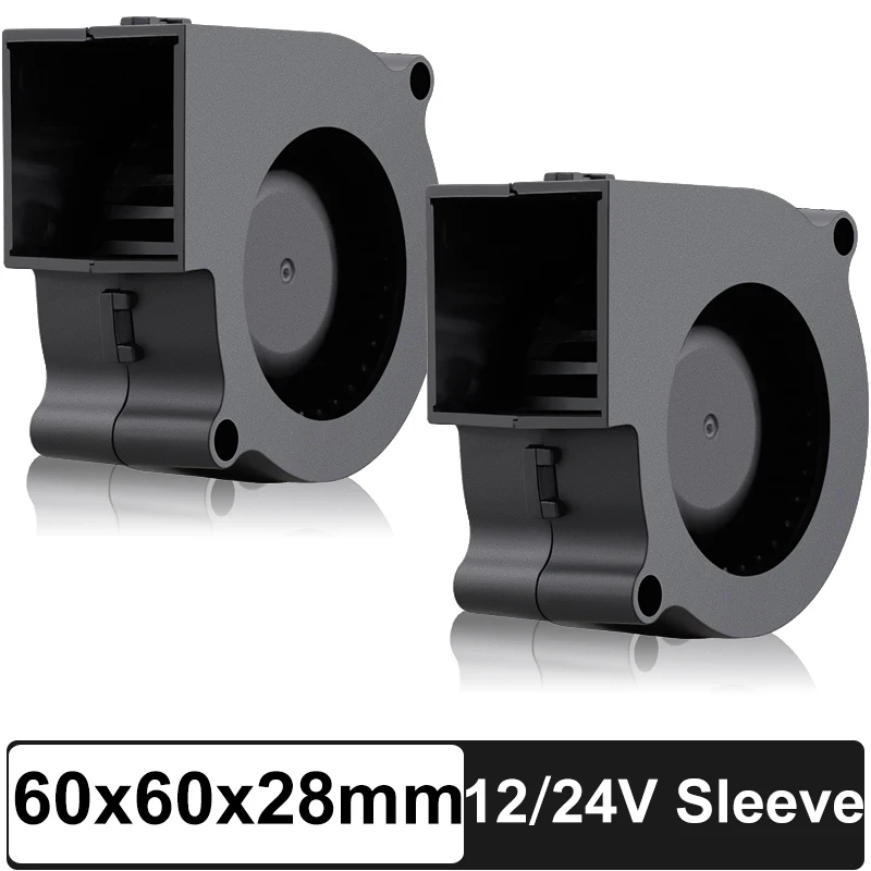 Gdstime-2-Pcs-60mm-x-28mm-Blower-Fan-12v-Sleeve-DC-12-Volt-2Pin-6028s ...