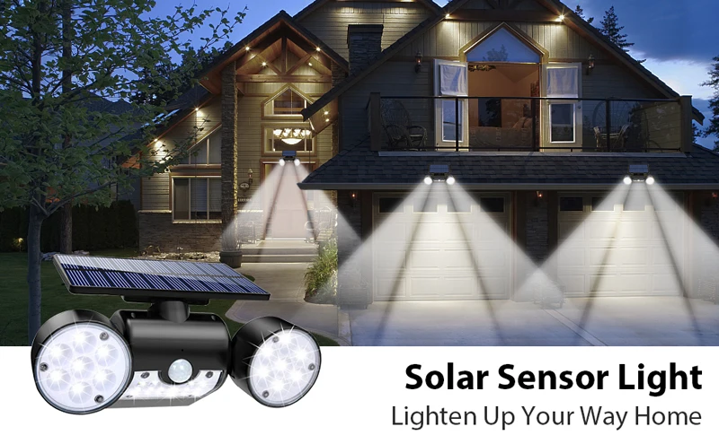 30 LED Motion Detection Sensor Lights Solar Lamp Outdoor Lighting Wall ...