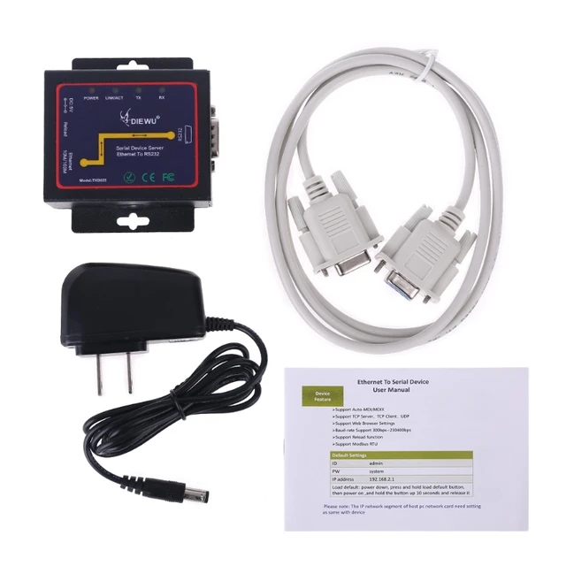 Hign Cost-effective DB9 RJ45 to RS232 Ethernet TCP/IP Serial Server Module Ethernet Device ...