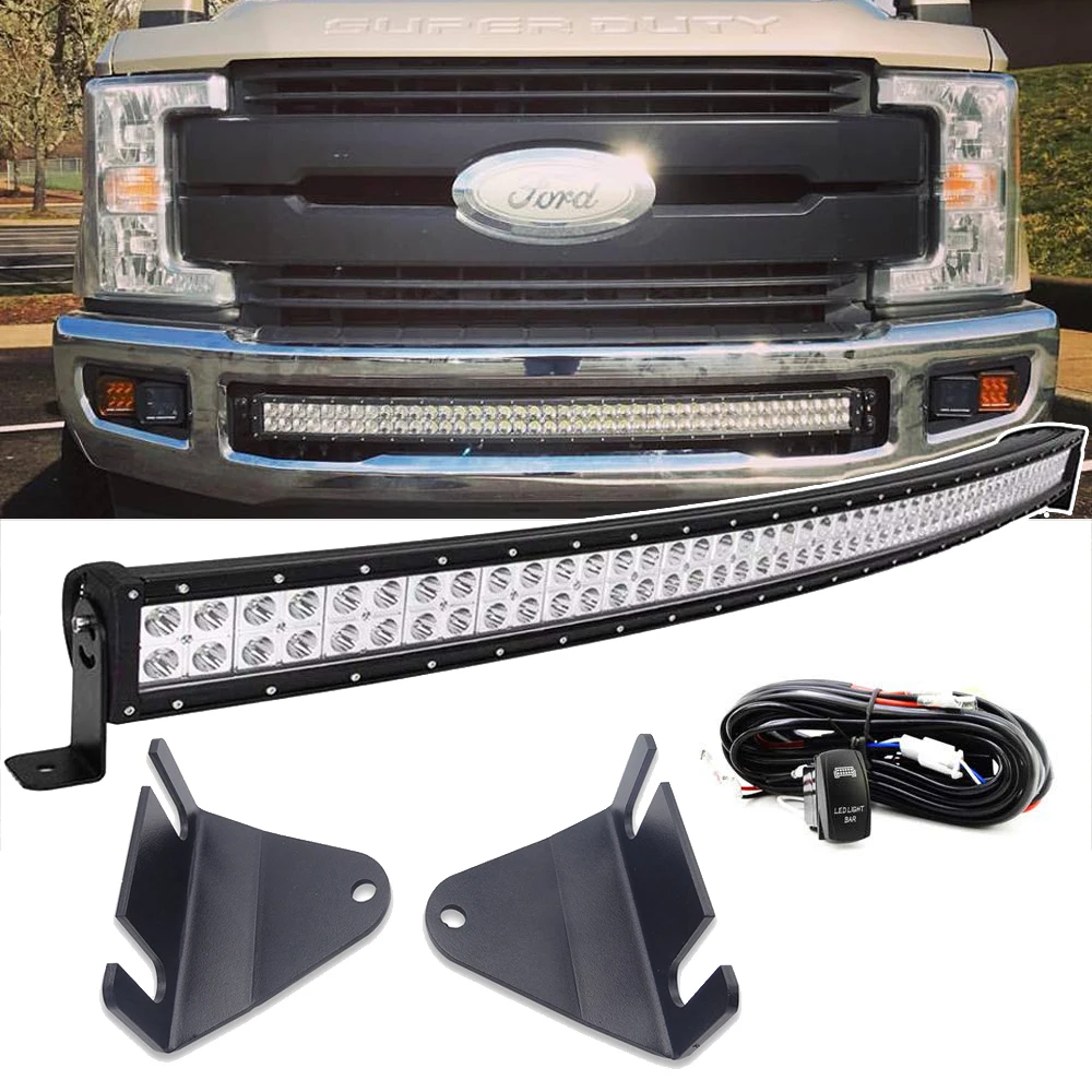 Light Bar Ram 1500 42-Inch Curved LED Light Bar Bracket Kit For Hidden ...
