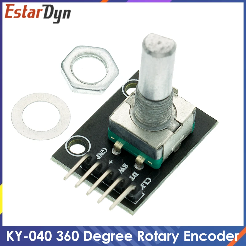 Ky-040 360 Degree Rotary Encoder Module For Module Potentiometer Digital Pulse Output Mcu ...