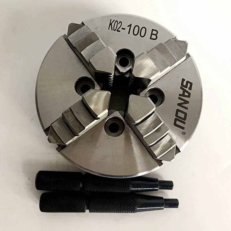 4'' inch four jaw lathe chuck 100mm K02 100B with hardened steel use ...