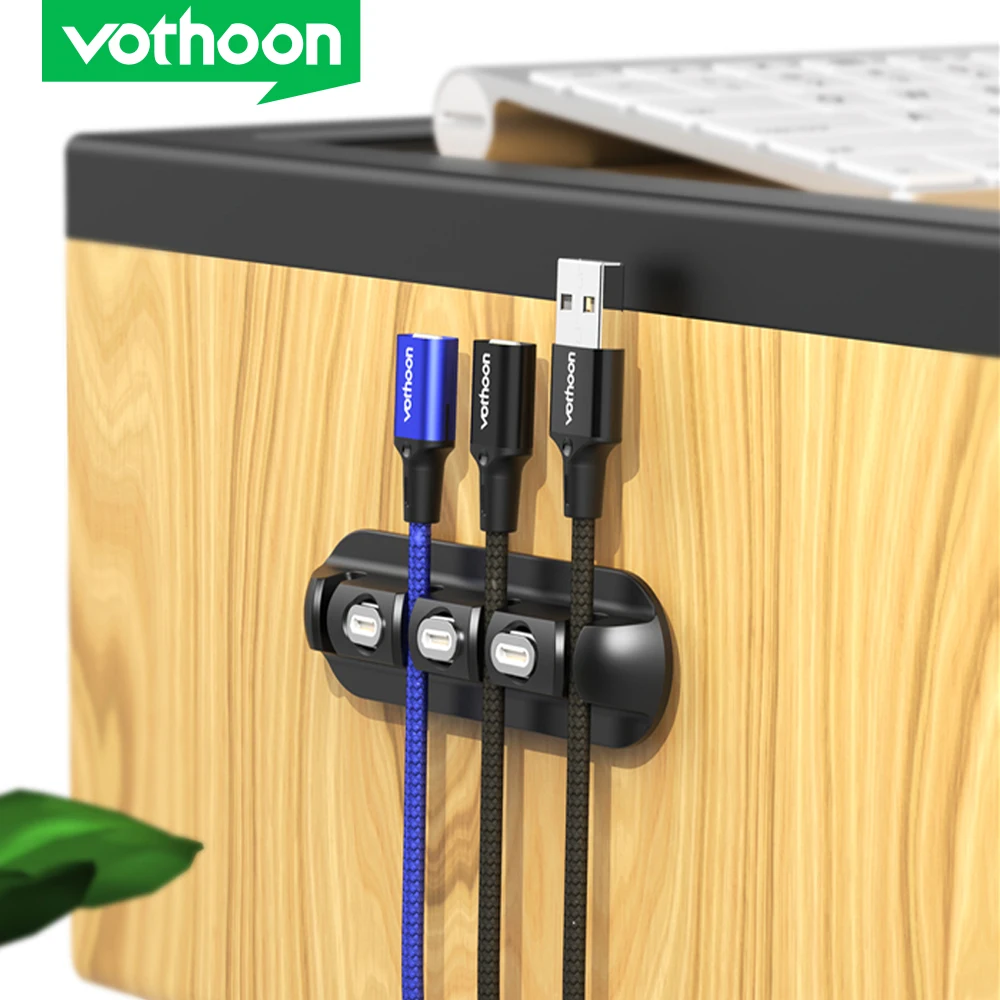 Vothoon Cable Organizer Silicone Magnetic Cable Plug Portable Storage ...
