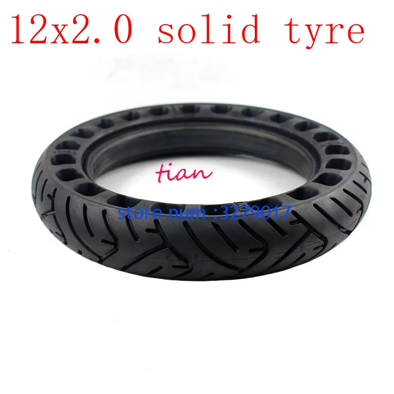 Free Shipping 12 Inch Non-inflatable Tubeless Solid Wheel Tyre 12x2 ...