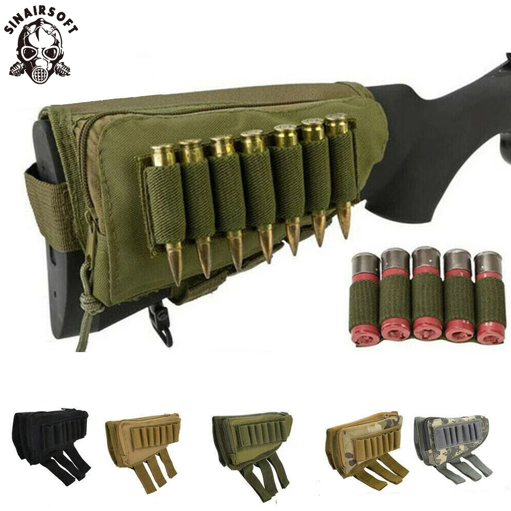 Tactical Muti-functional Hunting Zipper Rifle Buttstock Pack Bag Cheek ...
