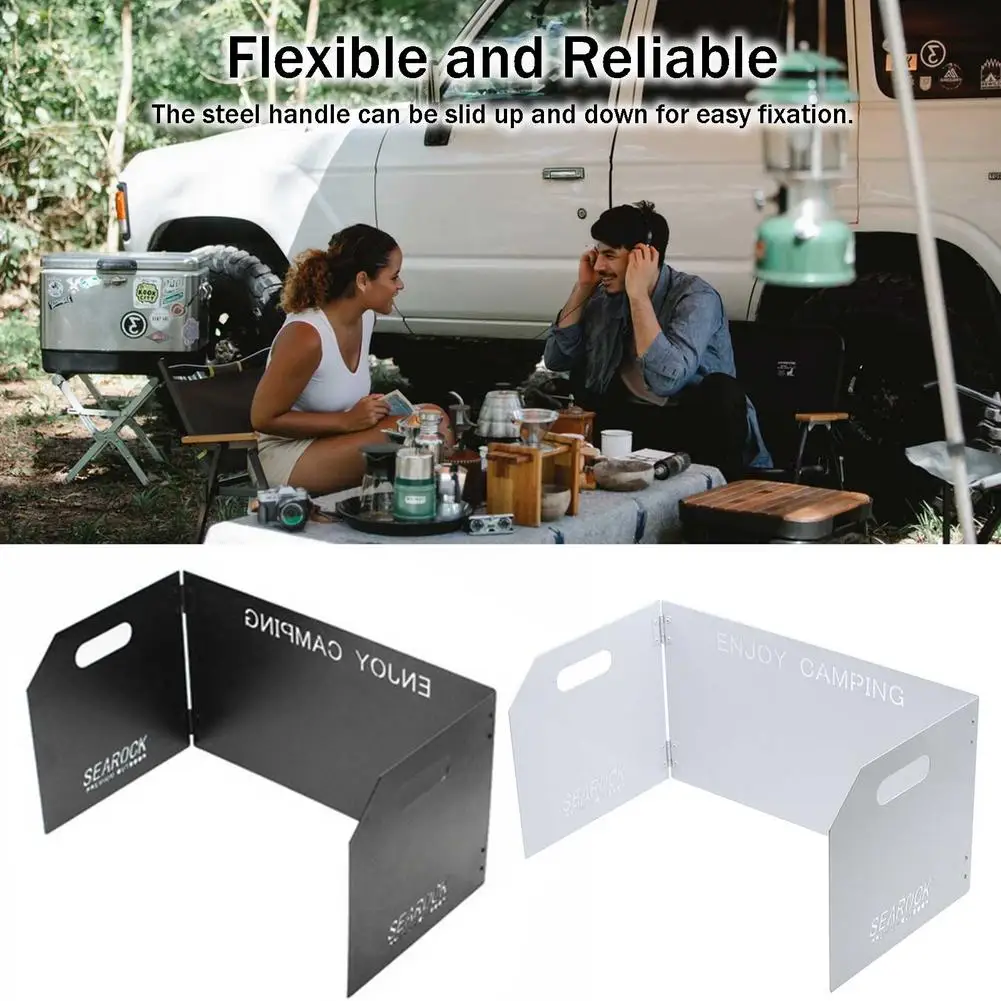 3 Plates Outdoor Stove Windscreen Foldable Stainless Steel Camping ...