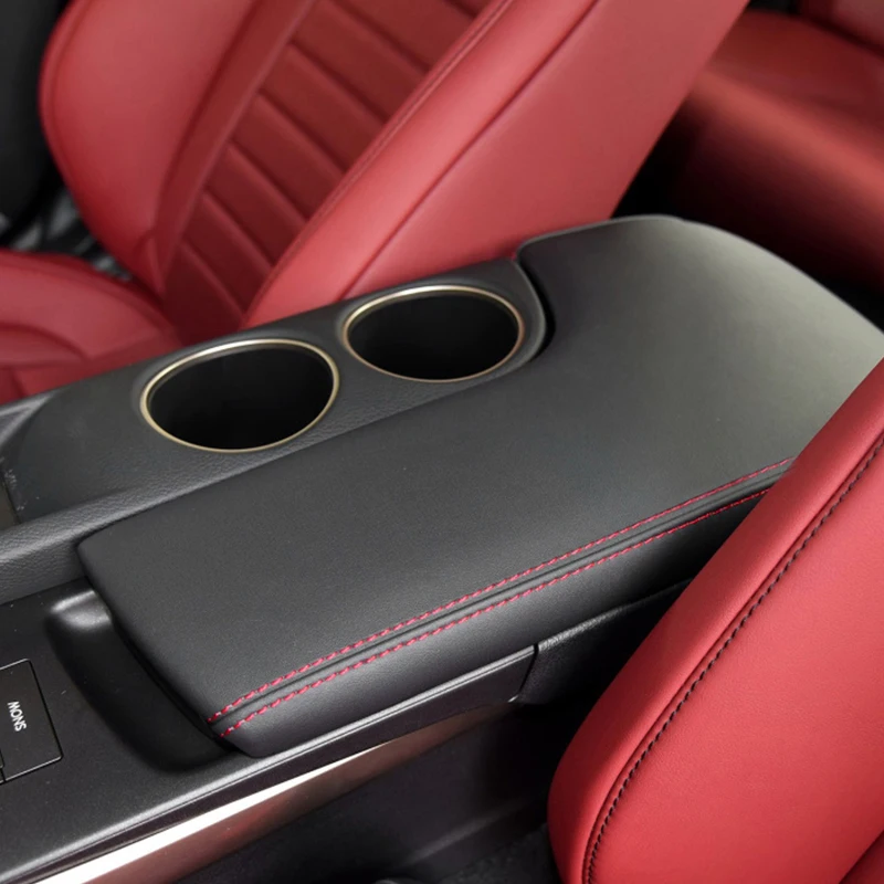 Car-Accessories-Microfiber-Center-Control-Armrest-Pad-Leather-Cover ...