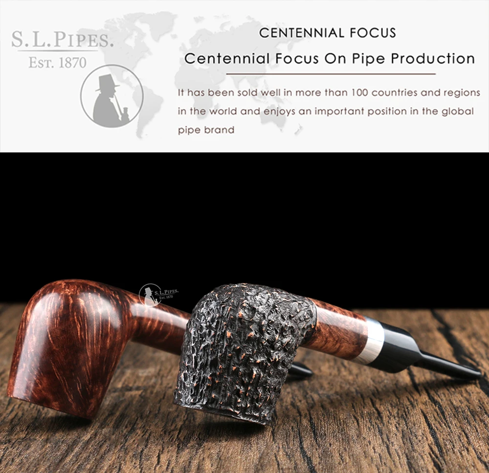 Pipe,Tuyau droit en bois pour fumer du tabac,adapté aux filtres de 9mm ...