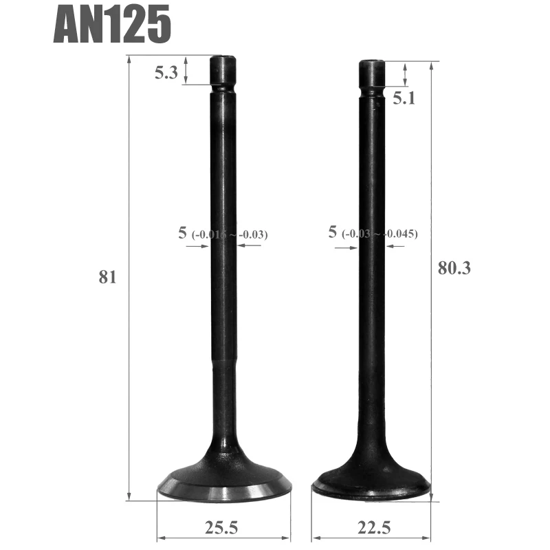Motorcycle Valves Stem Kit Intake Exhaust for Haojue SUZUKI Qingqi ...