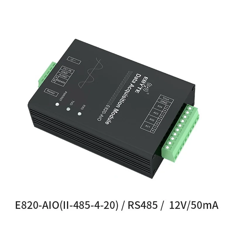 E820 AIO(II 485 4 20) RS485 Modbus 4 Channel Analog Acquisition Module ...