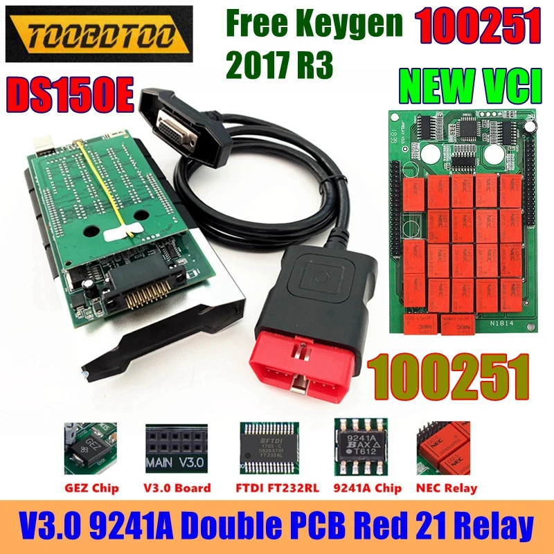 Keygen-2017-R3-Real-9241A-V3-0-vert-Double-PCB-rouge-21-NEC-relais ...