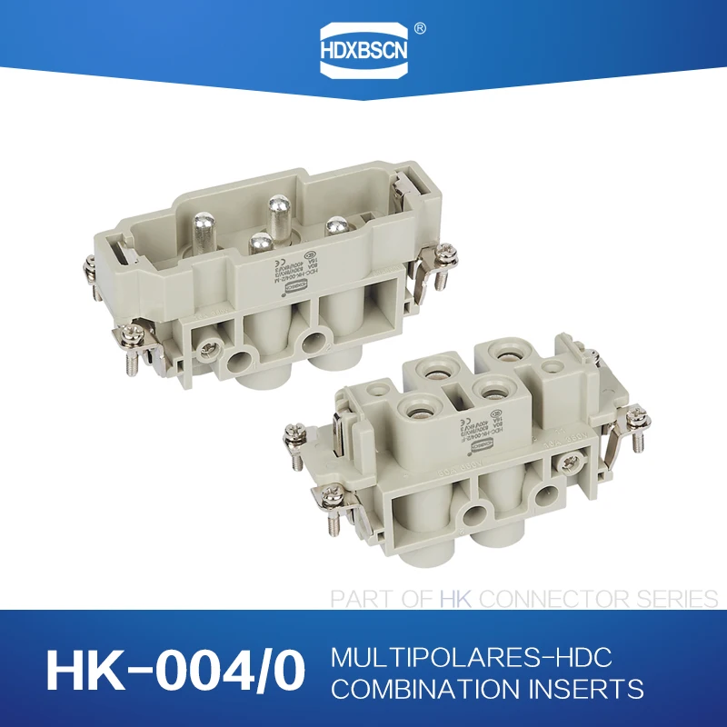 Hdxbscn Industrial Rectangular Heavy Duty Connector Hdc Hk-004/0-m/f ...