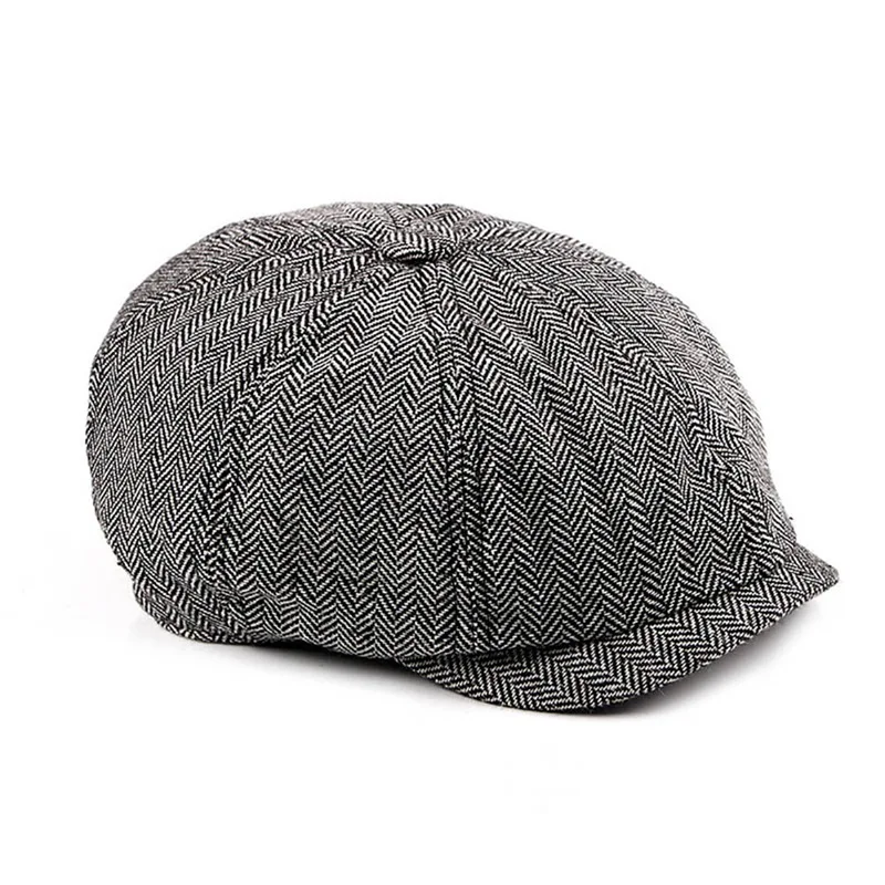 Спортивные колпачки, берет, британский стиль, восьмиугольная шапка, для ...