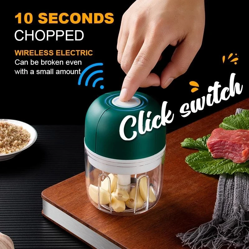 Hot Electric Minced Garlic Machine Waterproof Portable Food Chopper ...