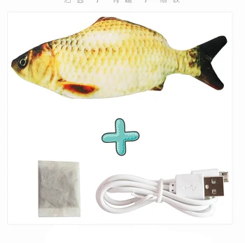 Cat USB Charger Toy Fish Interactive Electric floppy Fish Cat toy ...