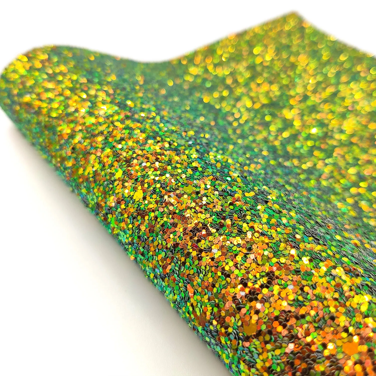 Chunky Glitter Sequin Fabric Iridescent PU Faux Leather Sweing Fabric ...