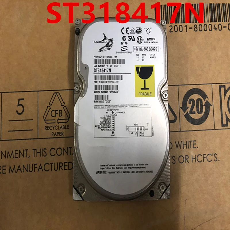 Almost New Original HDD For Seagate 18GB 50Pin SCSI 3.5" 2MB 7200RPM ...