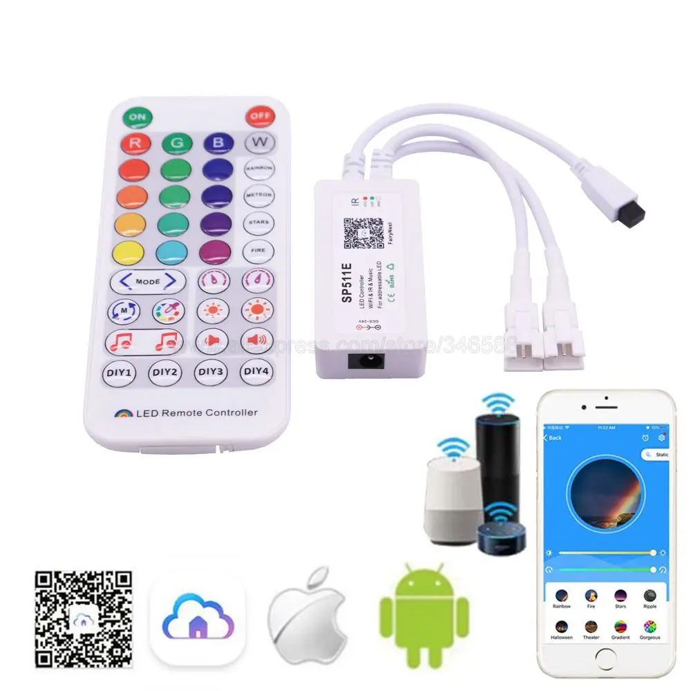 SP511E-WiFi-Music-LED-Controller-For-WS2812b-WS2811-Addressable-Pixel ...