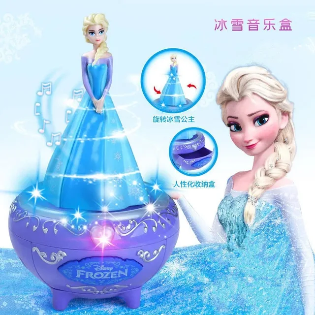 Disney Frozen princess elsa Music Box with gift box Princess cute Toy ...