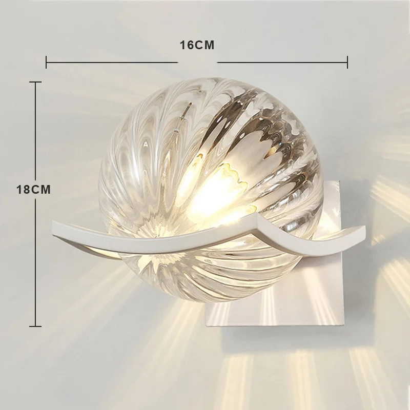 Elegant Glass Ball Wall Sconce Lamp - Lighting4Home