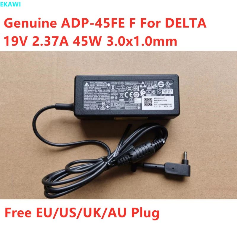 Genuine Delta Adp-45fe F 19v 2.37a 45w 3.0x1.0mm Ac Adapter For Acer Laptop Power Supply Charger ...