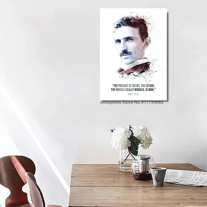 Nikola Tesla Quote Poster